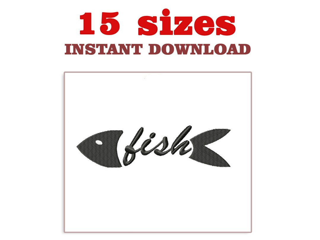 Fish Embroidery Design, Fish Machine Embroidery Design File, Download ...