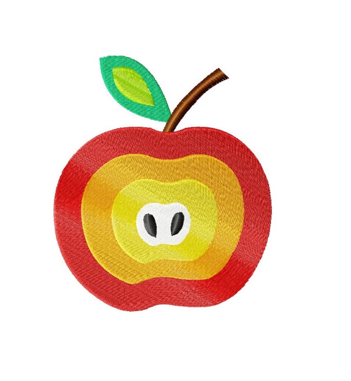 Apple Embroidery Design Download Embroidery machine | Etsy