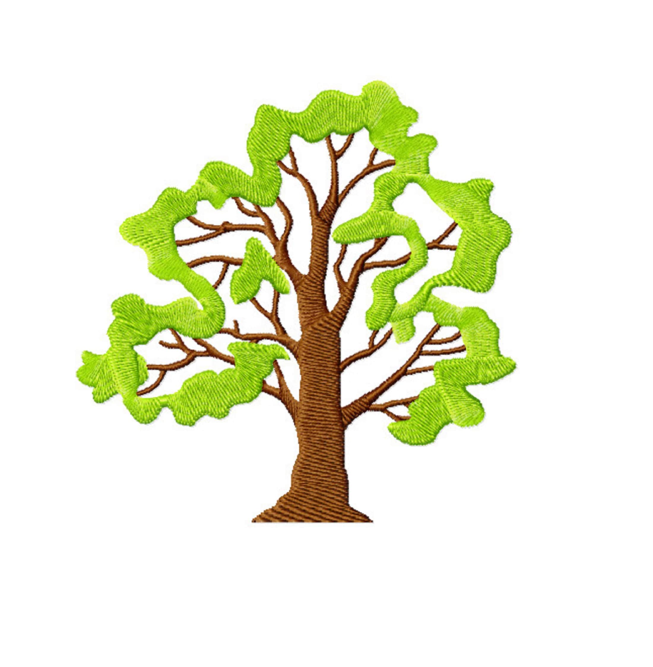 Oak Tree Embroidery Design File Oak Machine Embroidery Design - Etsy