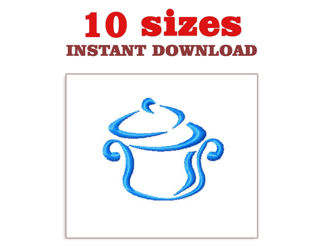 Cooking Pot Embroidery Design: Mini Pot Applique (digital Download) - Etsy
