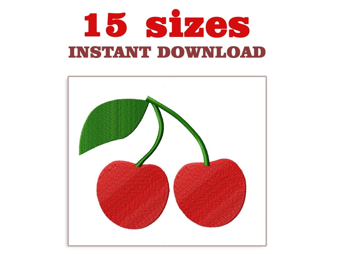 Cherry Machine Embroidery Design (digital Download) - Etsy