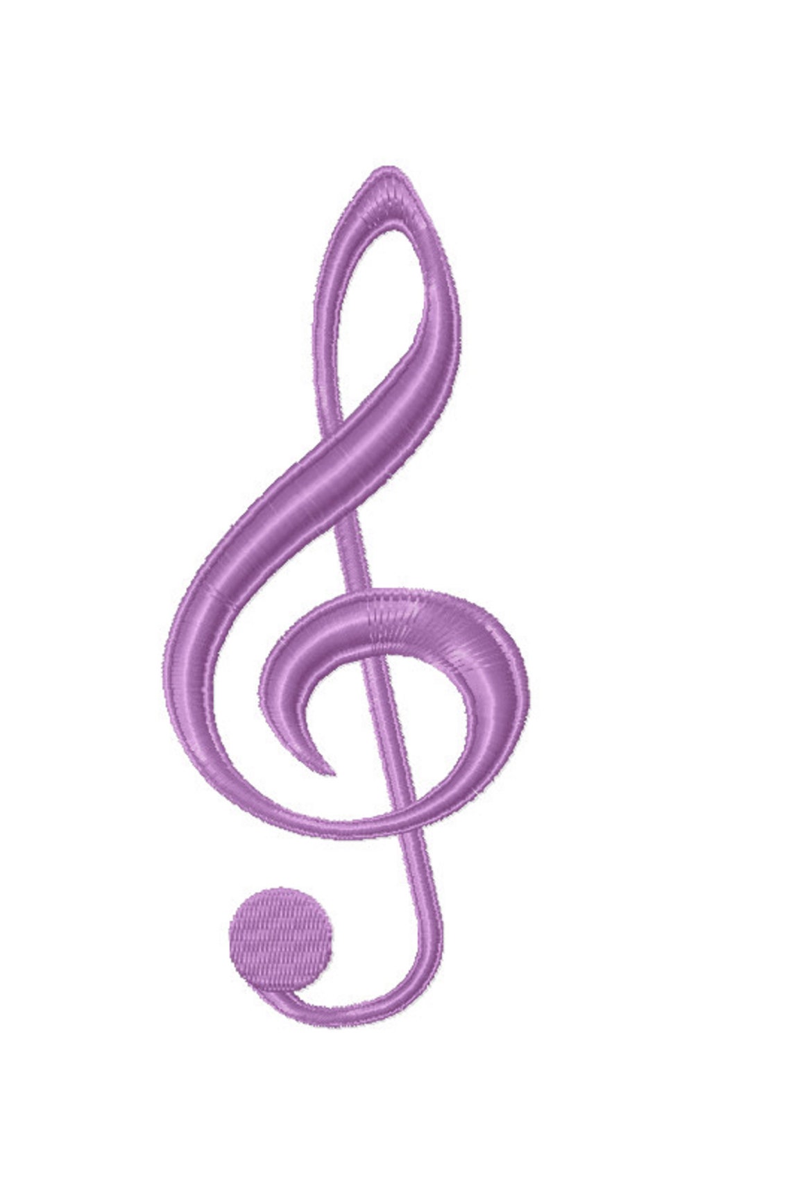 Treble Clef Embroidery Design: Music Machine Embroidery (instant ...