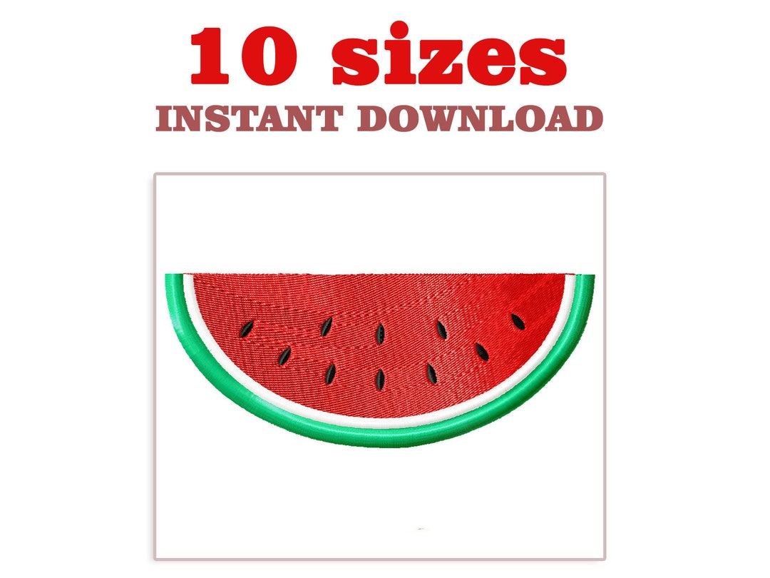 Watermelon Embroidery Design, Machine Embroidery Design, Download ...