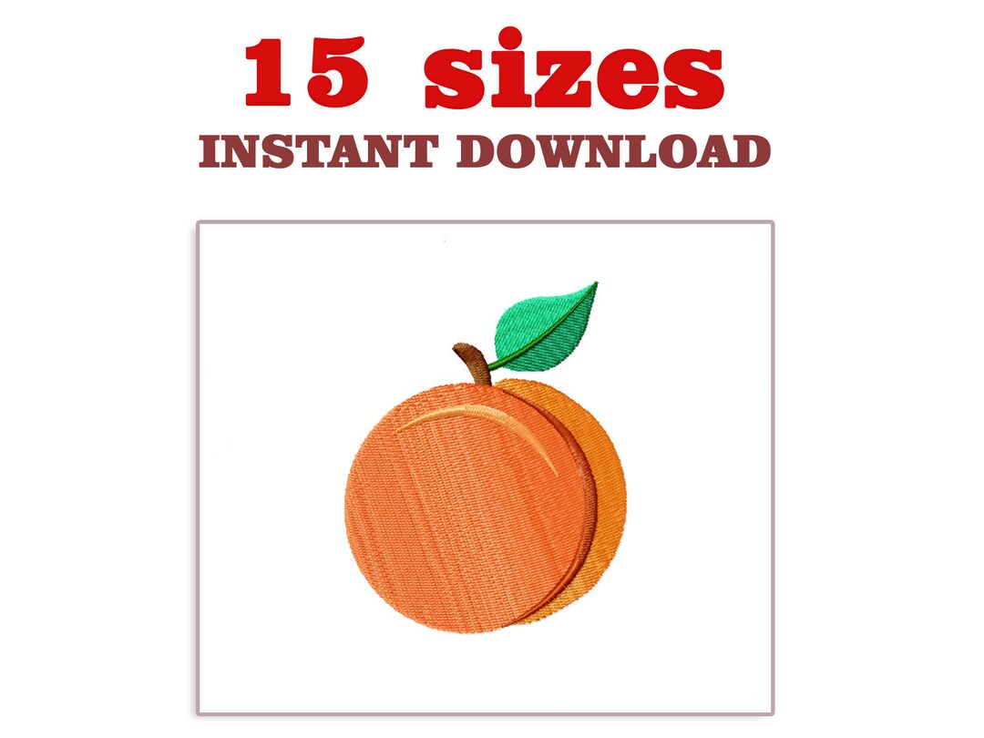 Peach Embroidery Designs File, Peach Embroidery, Machine Embroidery ...