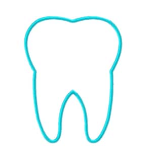 Tooth Applique Embroidery Design, Tooth Applique Design, Machine ...