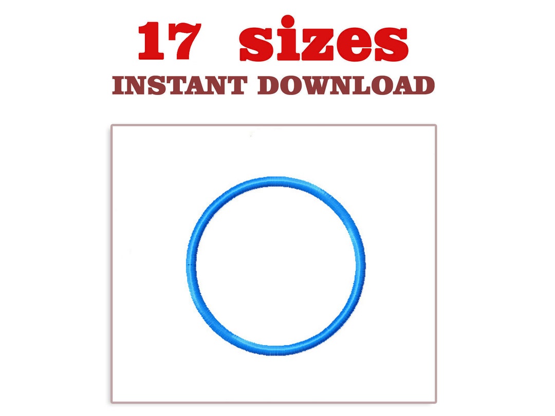 Circle Outline Embroidery Design: Mini Circle (digital Download) - Etsy
