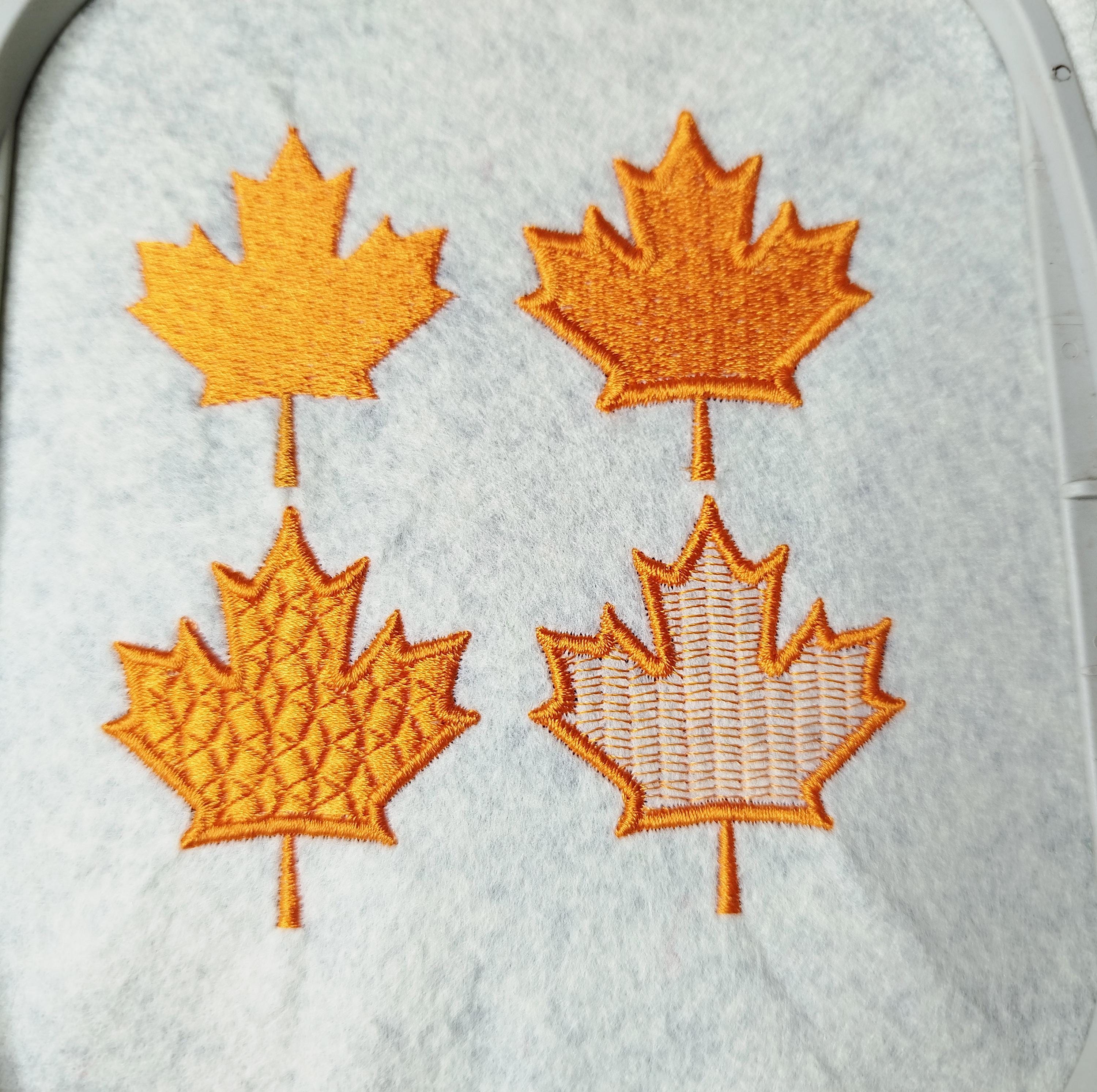 Canadian Maple Leaf Embroidery Design Set of 6 (digital Download) - Etsy
