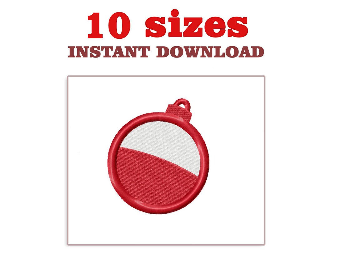 Fishing Bobber With a Border Embroidery Design: Machine Embroidery File ...