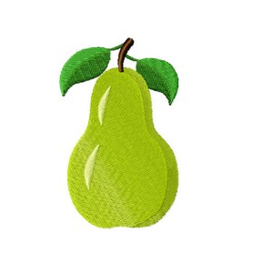 Pear Embroidery Design File, Machine Embroidery Design, Download ...