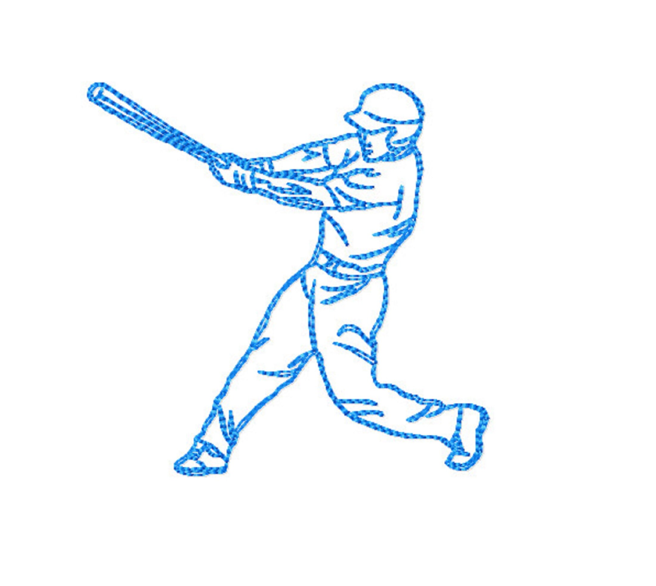 Baseball Player Embroidery Design File Baseball Player - Etsy