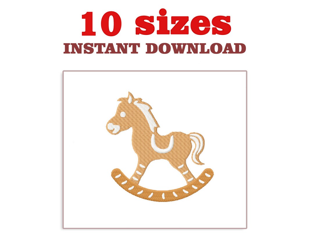 Rocking Horse Embroidery Design, Rocking Horse Embroidery, Rocking ...