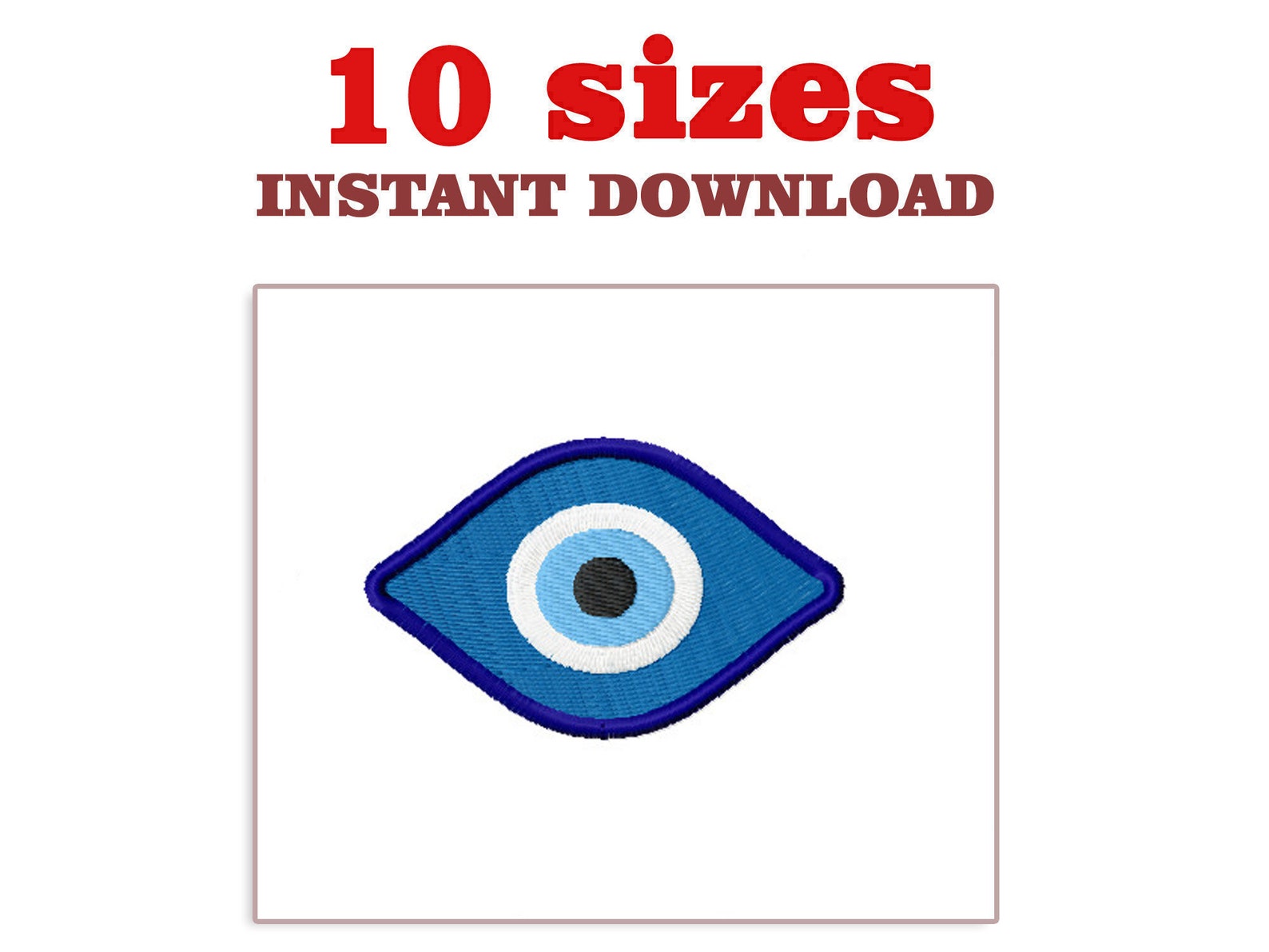 Evil Eye Embroidery Design: Machine Embroidery File (digital Download ...