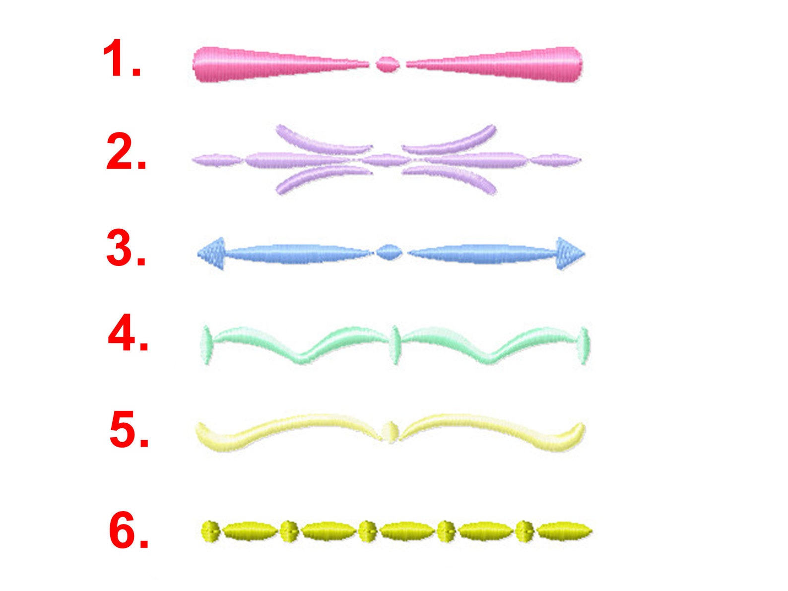 Divider Line Embroidery Design: Stitch Borders (digital Download) - Etsy
