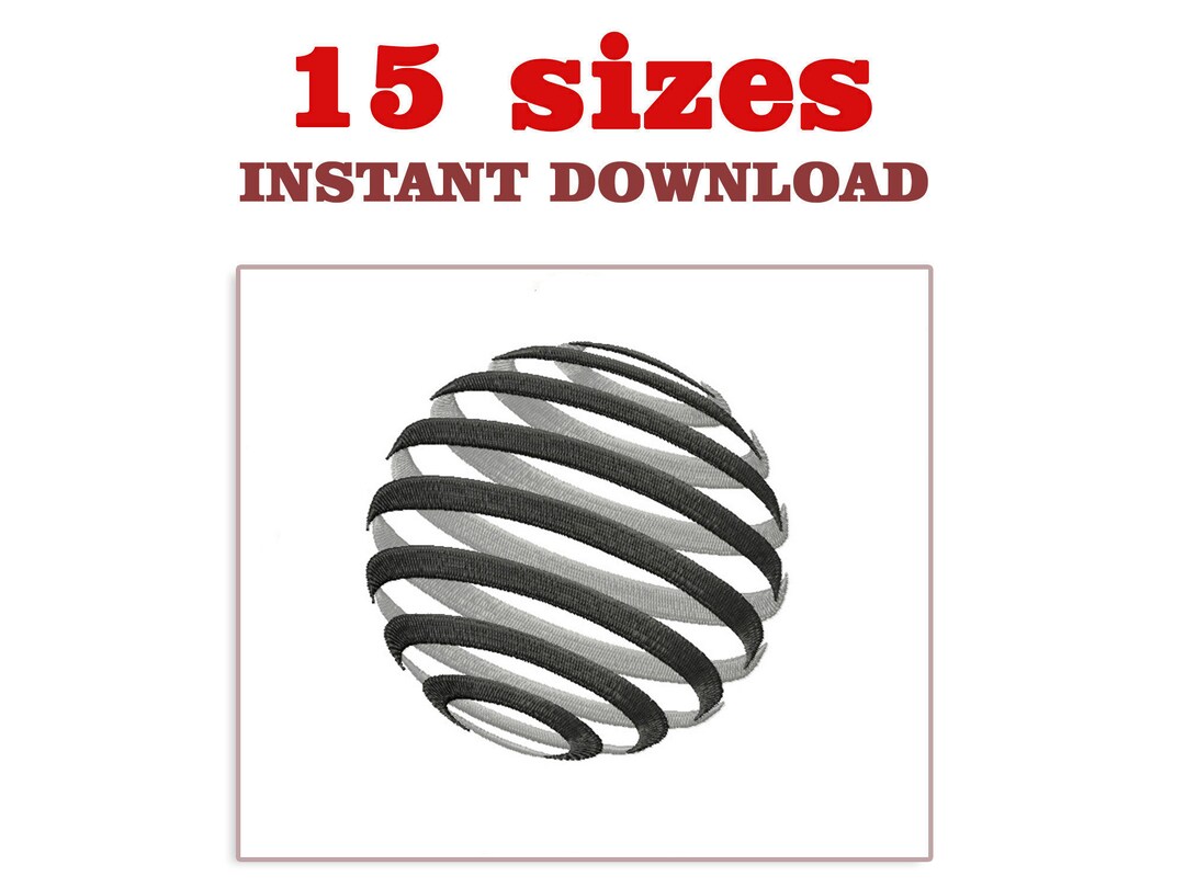Sphere Embroidery Design: 30-170mm Sizes (digital Download) - Etsy