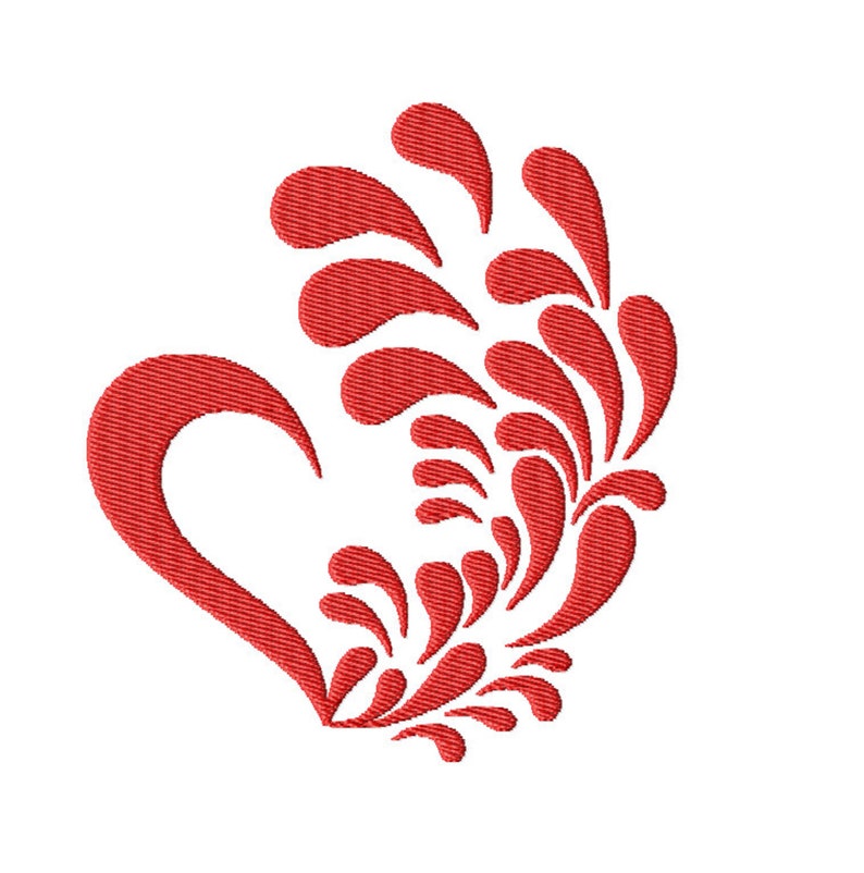 Heart Embroidery Designs Heart With Patterns Machine - Etsy