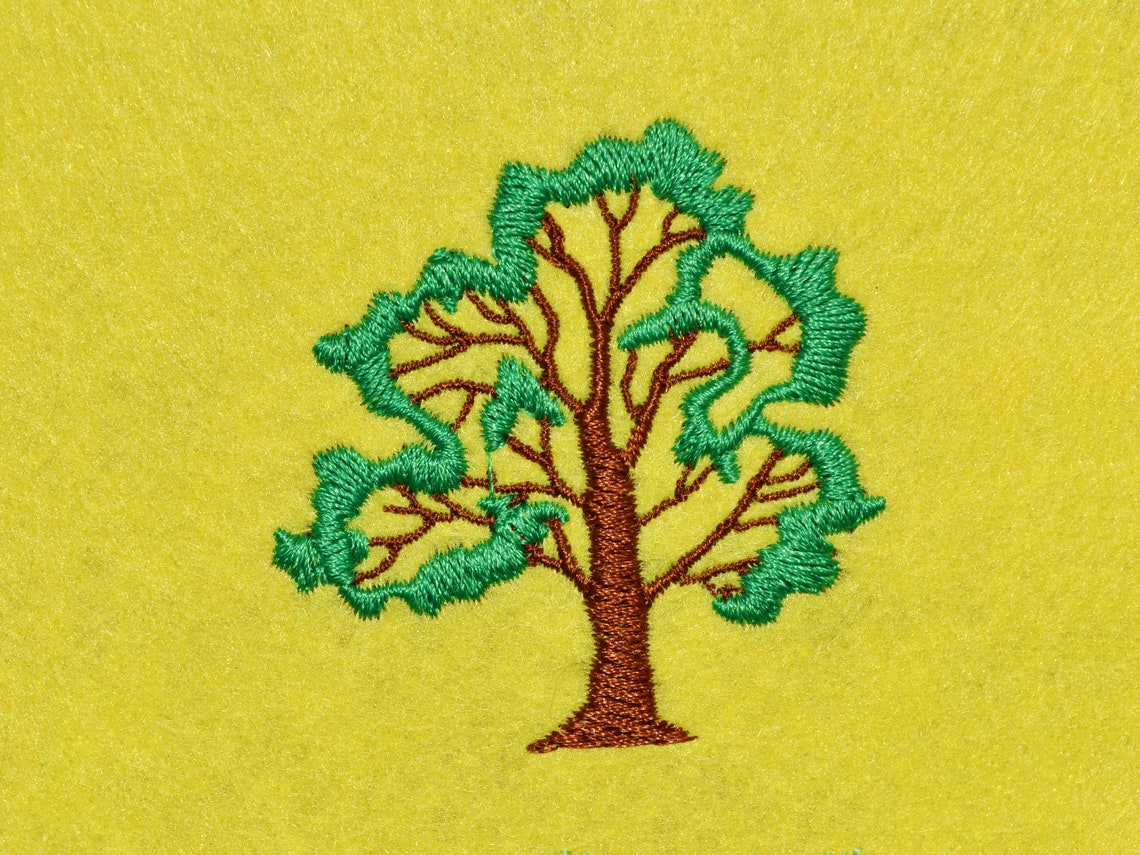 Oak Tree Embroidery Design File Oak Machine Embroidery Design - Etsy