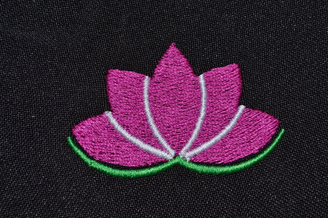 Lotus Embroidery Designs Mini Flower Embroidery Lotus Floral - Etsy