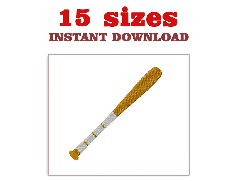 Baseball Bat Embroidery Design File Baseball Bat Design - Etsy