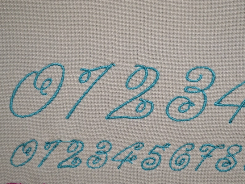 Numbers Embroidery Design Numbers Only 17 Sizes height - Etsy