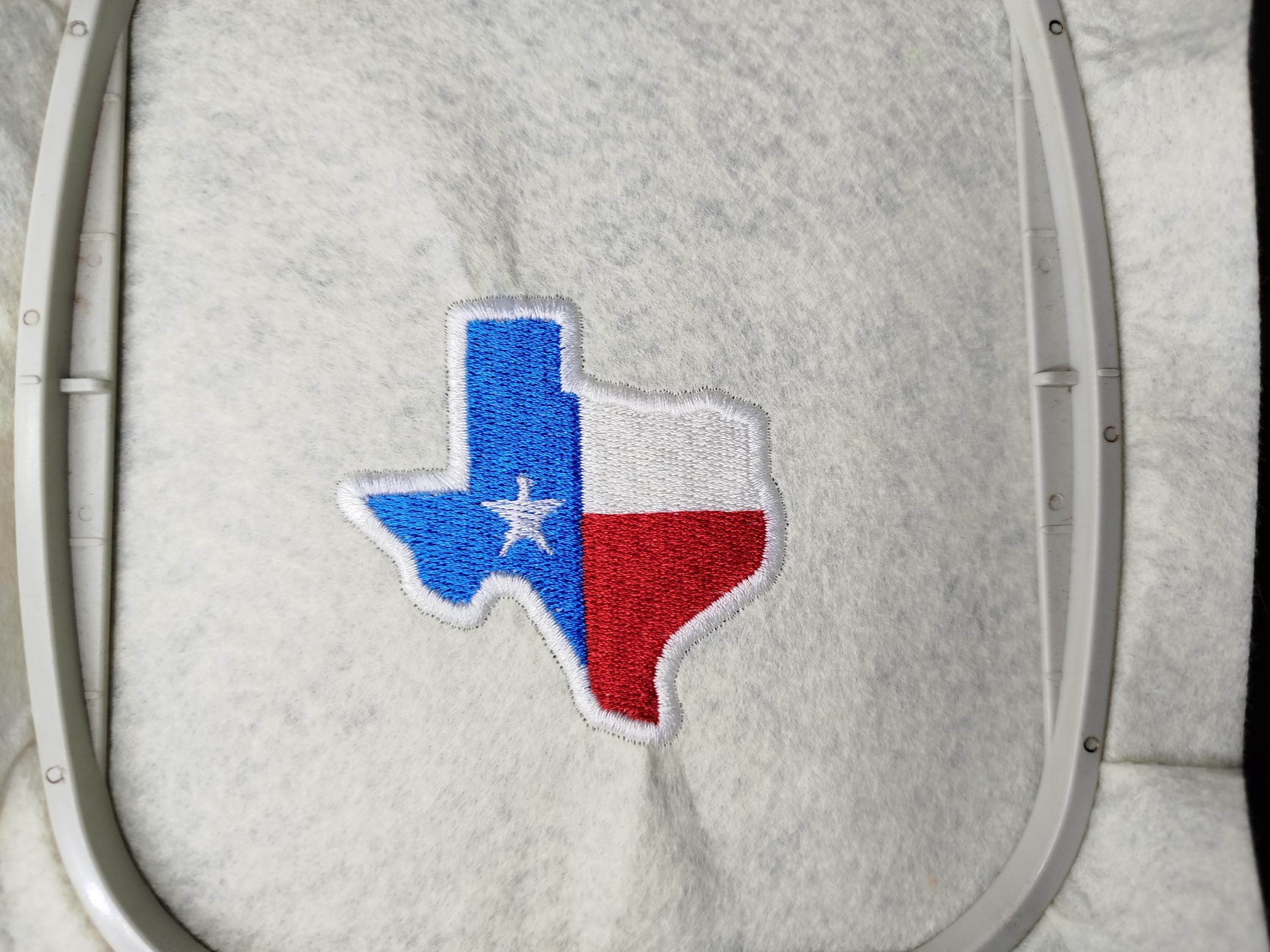 Texas Flag MAP With a Border Embroidery Design File (digital Download ...