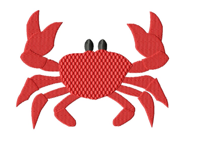 Crab Embroidery Design Download Embroidery Mini Crab Machine | Etsy