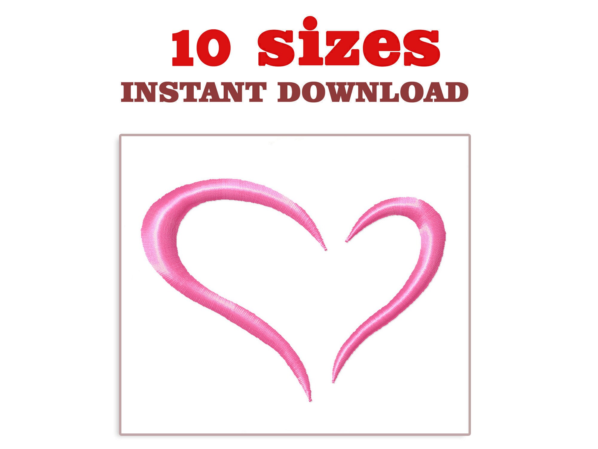 Heart embroidery designs Heart with patterns embroidery file | Etsy