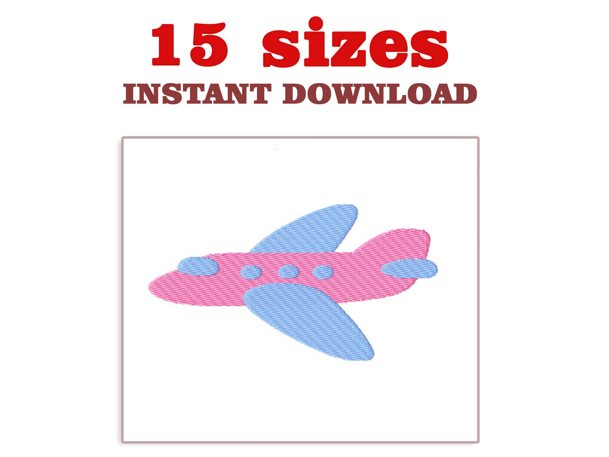 Airplane Embroidery Design File Airplane Download Embroidery - Etsy