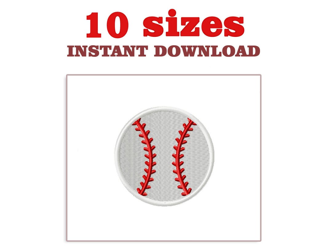 Baseball Embroidery Design: Machine Embroidery File (digital Download ...