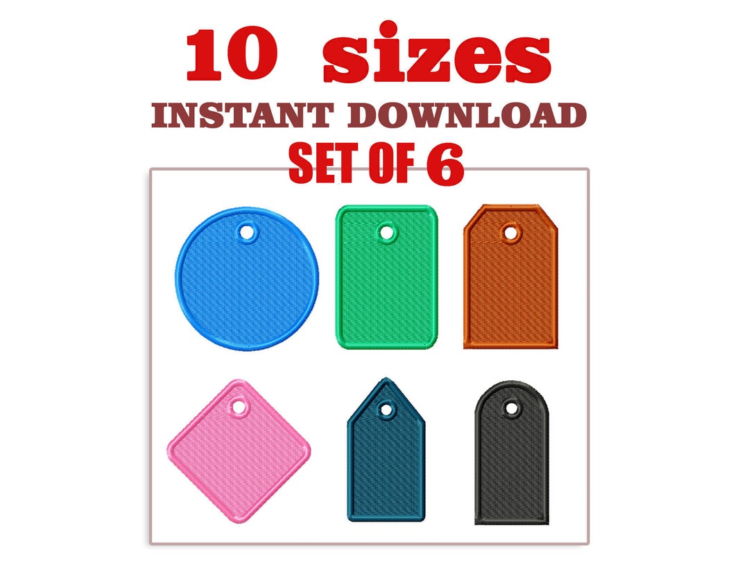 Price Tag Embroidery Design: Set of 6 (digital File) - Etsy