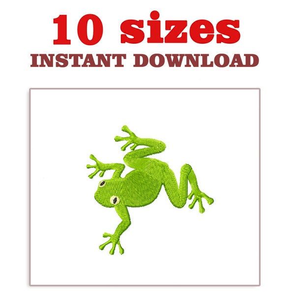 Frog Embroidery - Etsy