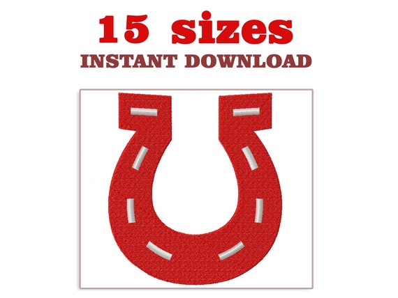 Horseshoe Embroidery Design Download Embroidery Machine | Etsy