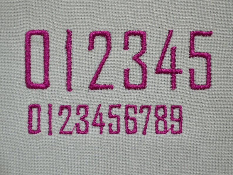 Numbers Embroidery Design Numbers Only 9 Sizes height 10mm | Etsy