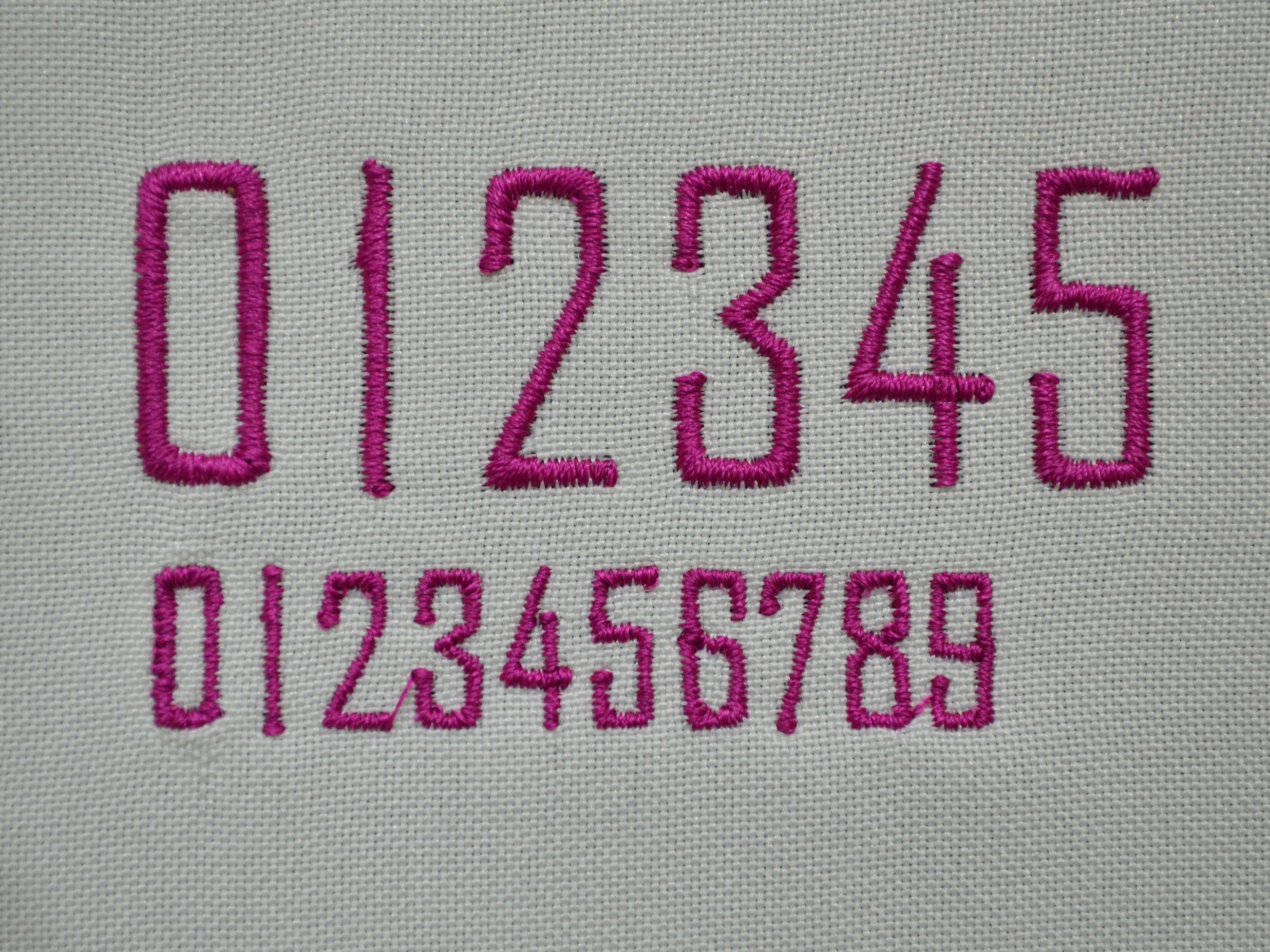 Numbers Embroidery Design Numbers Only 9 Sizes height 10mm | Etsy