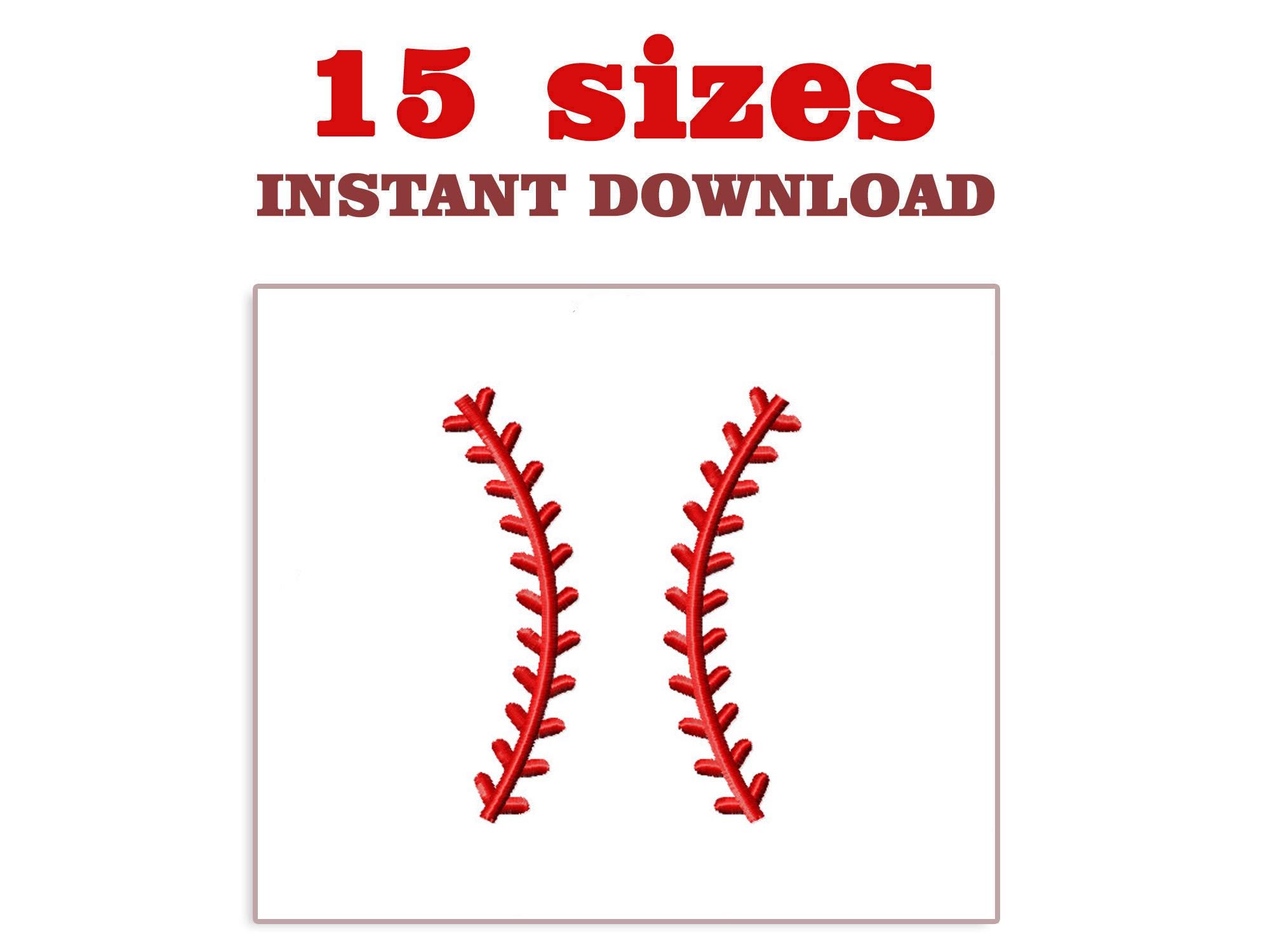 Baseball Laces Embroidery Design: Sports Stitch File (instant Download ...