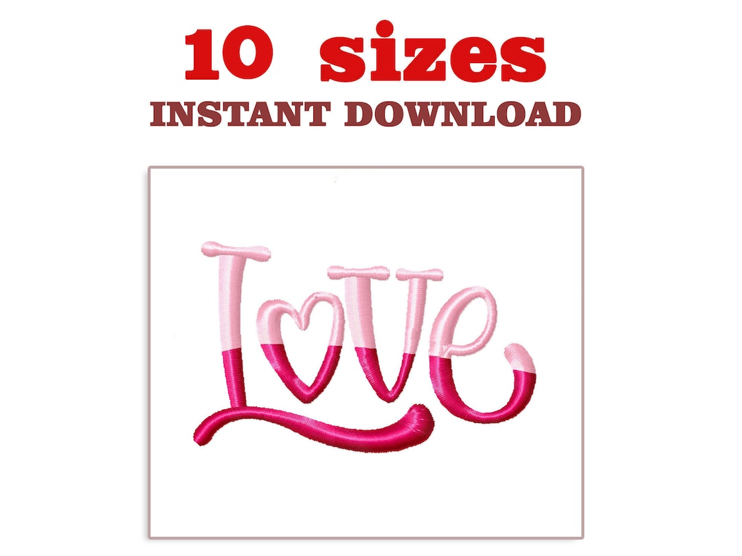 Love Embroidery Design, Download Embroidery Love , File Embroidery ...