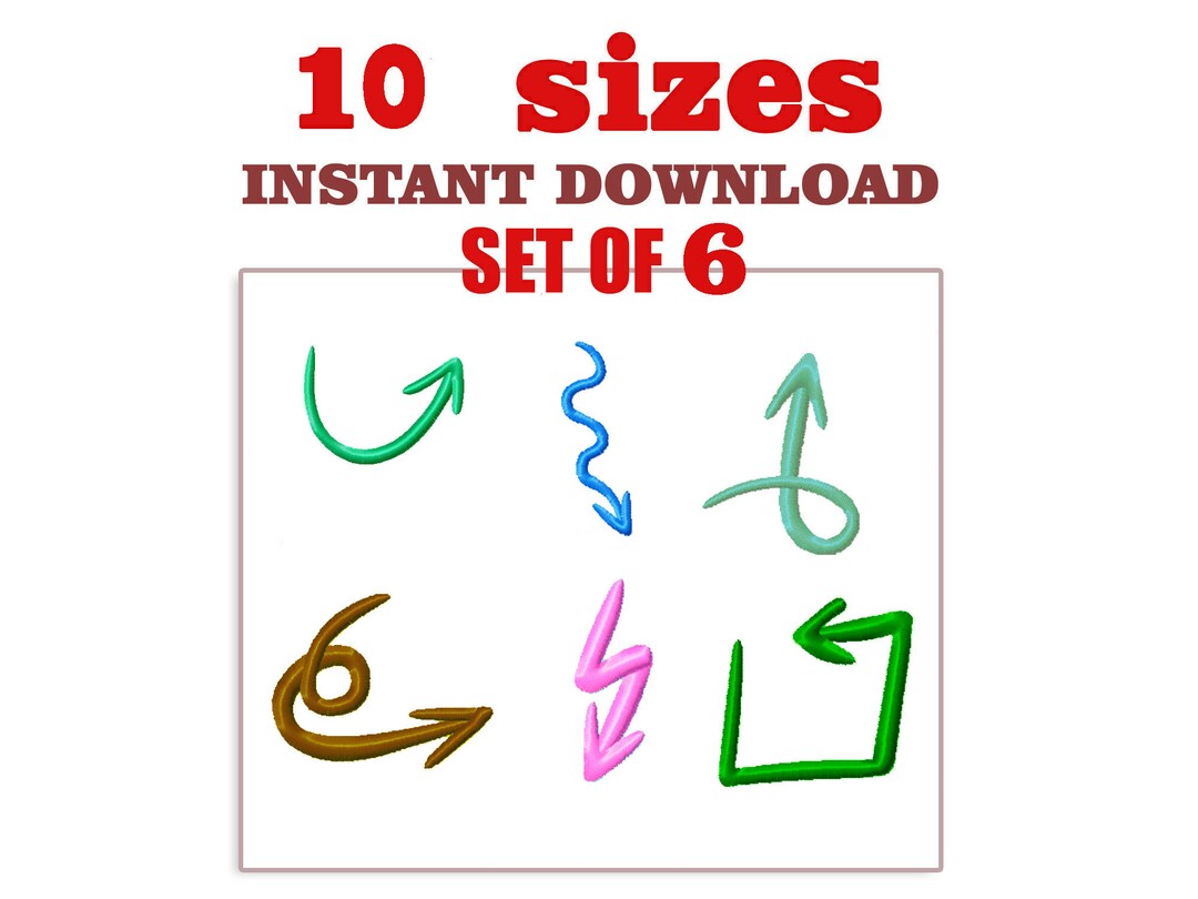 Arrow Embroidery Design File - Mini Arrow Embroidery Design File ...