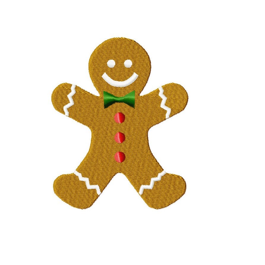 Gingerbread Man embroidery design Download Embroidery | Etsy