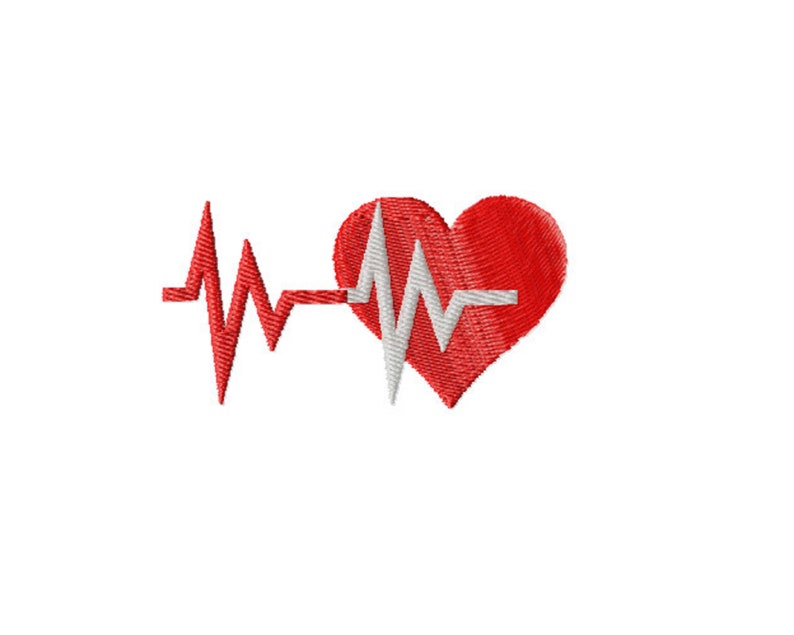 EKG Heart Beat Machine Embroidery Design (digital Download) - Etsy Canada