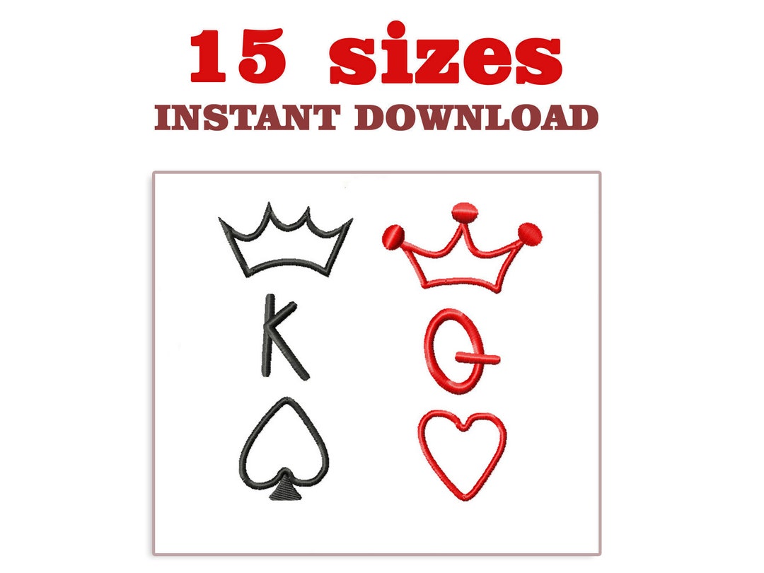 King and Queen Embroidery Designs Line File, King and Queen Embroidery ...