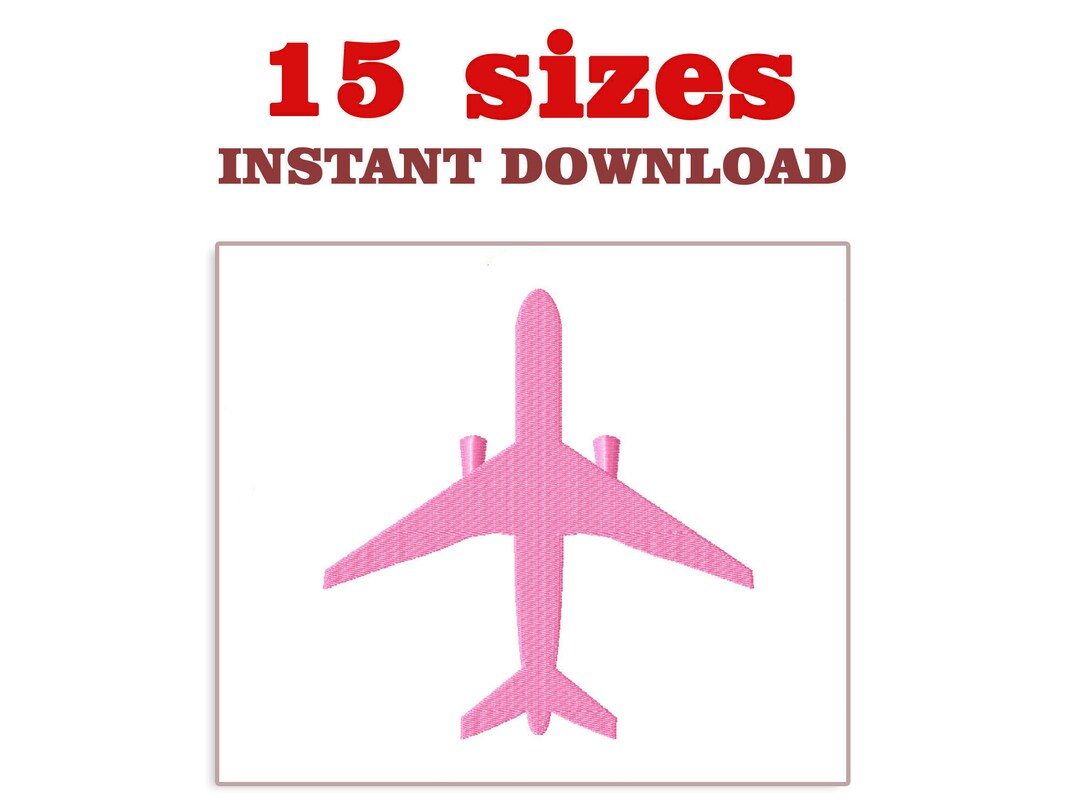 Airplane Embroidery Design: Passenger & Propeller Plane (digital ...