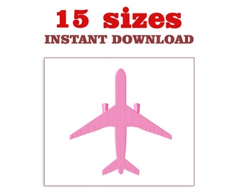 Airplane Embroidery Design Small Plane Download height From | Etsy