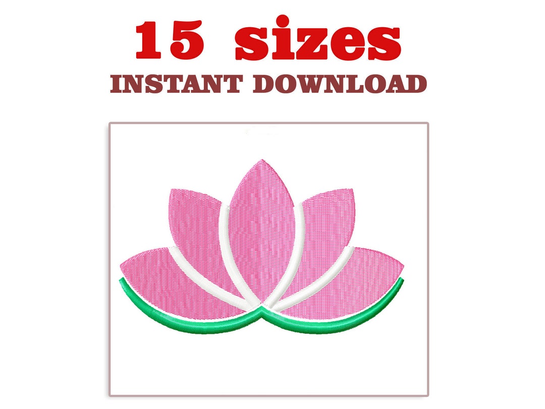 Lotus Flower Machine Embroidery Designs (instant Download) - Etsy