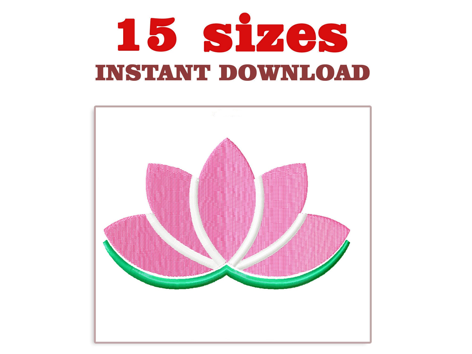 Lotus Embroidery Designs Mini Flower Embroidery Lotus Floral - Etsy