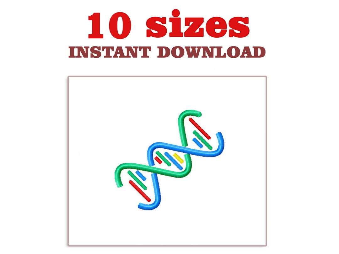 DNA Embroidery Design File, DNA Embroidery Design, DNA Embroidery ...