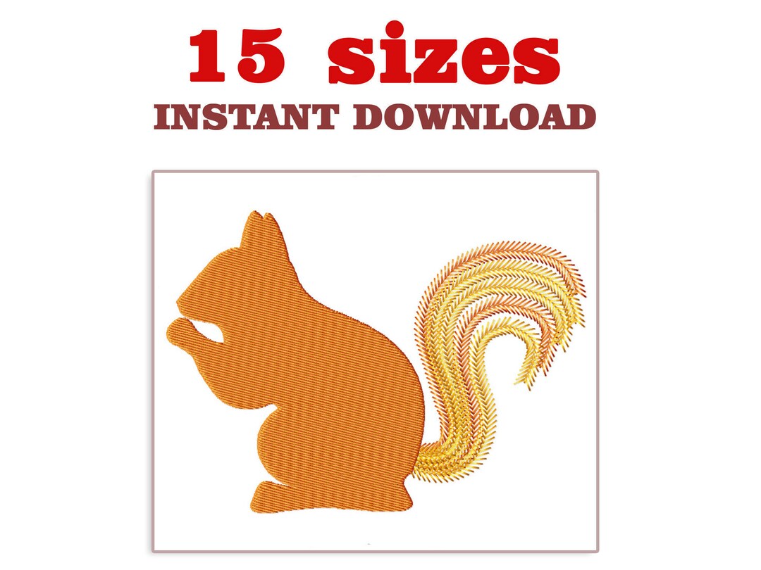Squirrel Embroidery Design, Squirrel Download Embroidery, Machine ...
