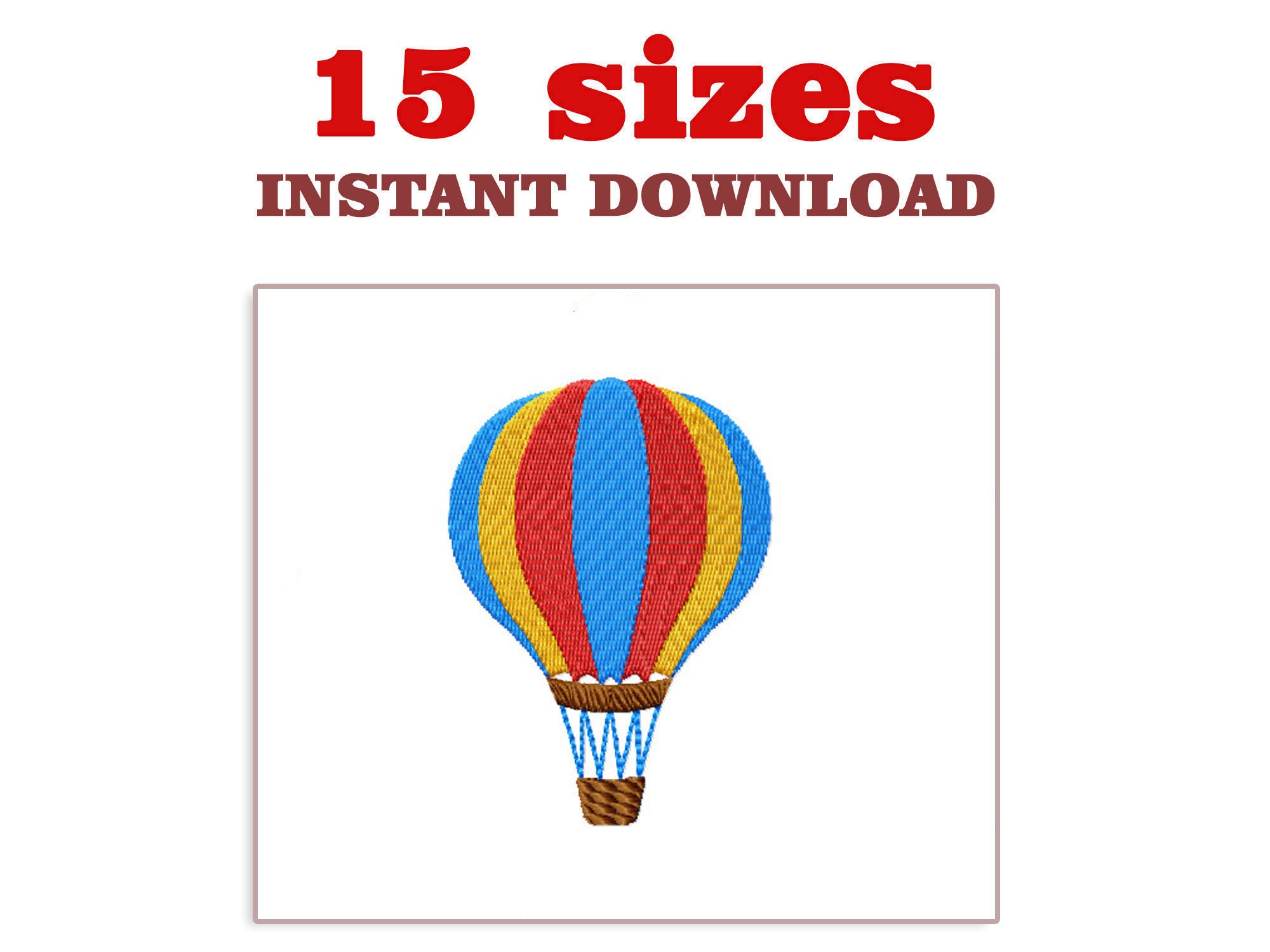 Air Balloon Embroidery Design File Air Balloon Embroidery - Etsy