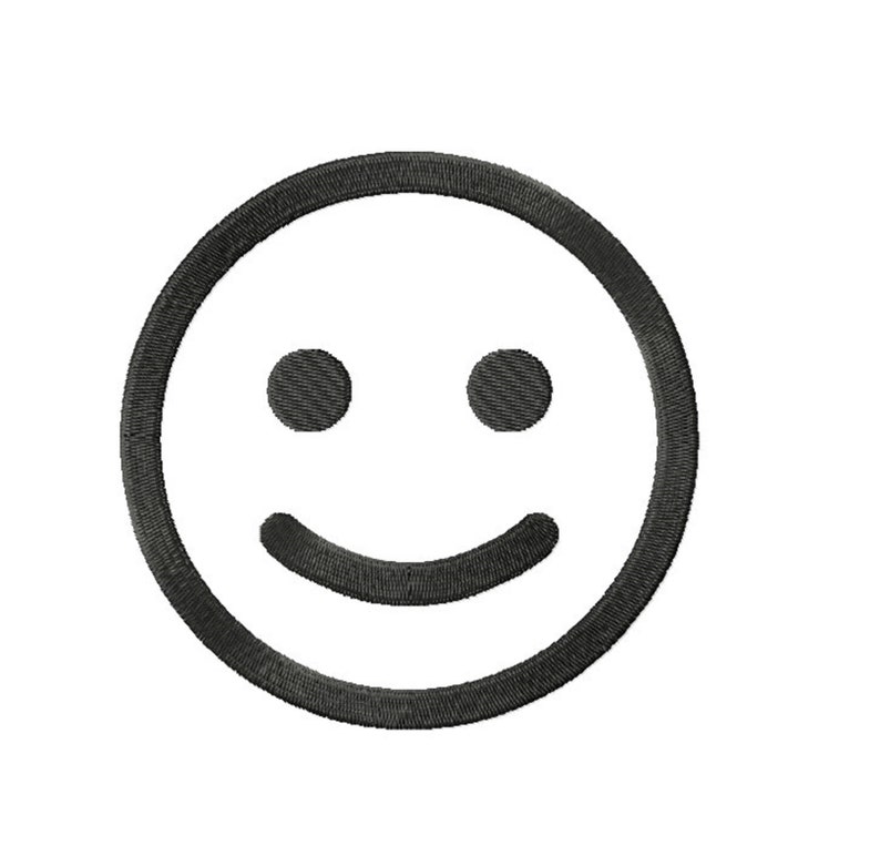 Smiley Face Embroidery Design File Smiley Face Design | Etsy