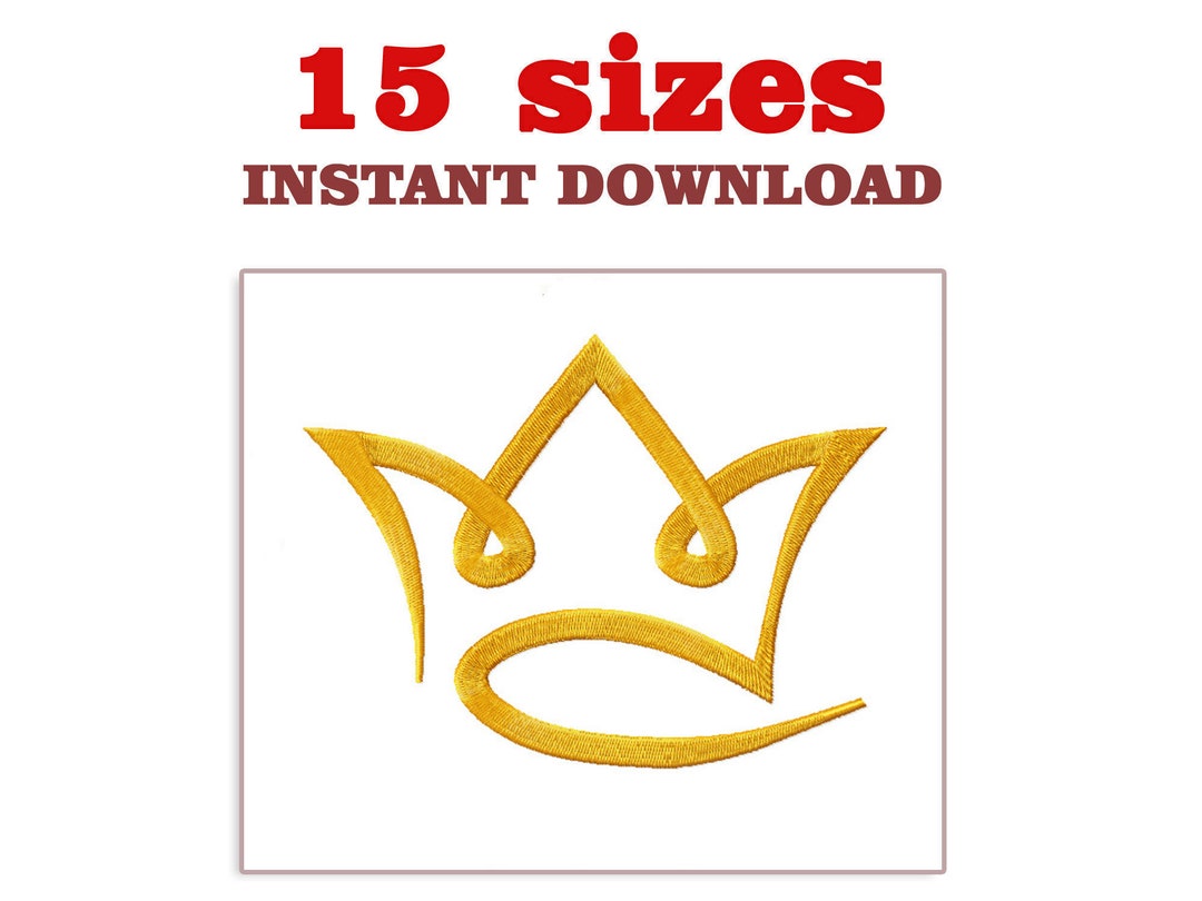 Crown Embroidery Design File, Crown Machine Embroidery Designs - Etsy