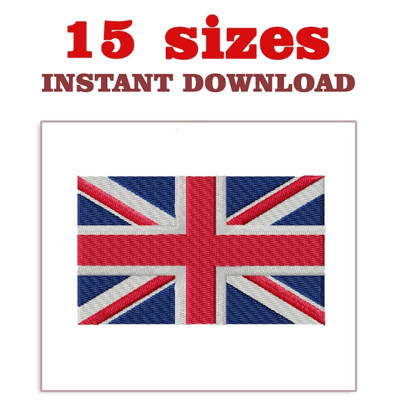 Uk Flag Embroidery Design - Etsy