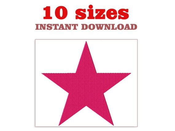 Star Embroidery Design Download Embroidery Machine | Etsy